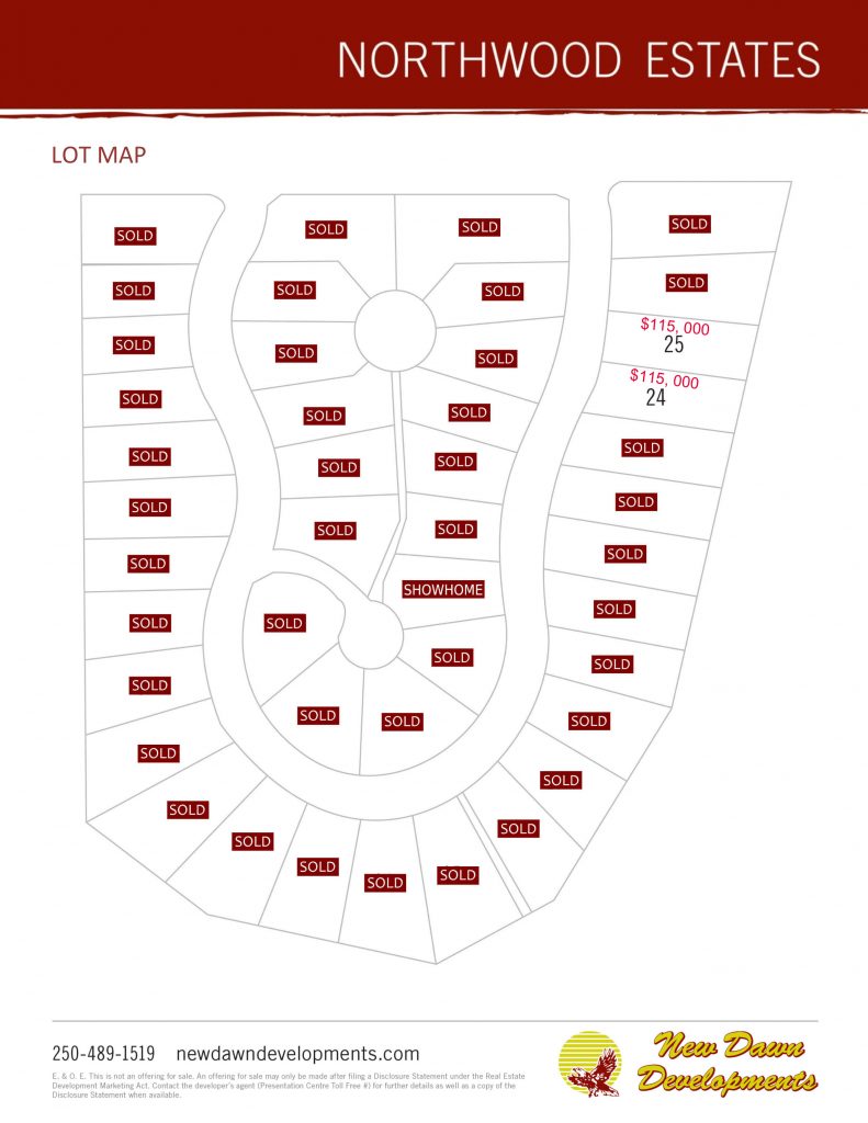 Northwood - Lot Map » New Dawn Developments